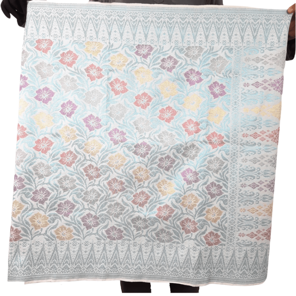 Raikan Cinta 797 - Putih Baby Blue Bunga - FAQI