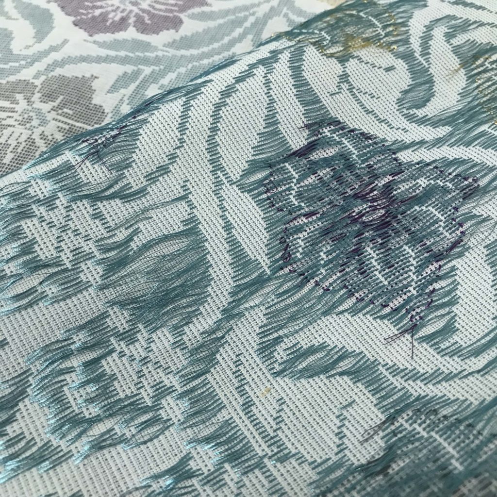 Raikan Cinta 797 - Putih Baby Blue Bunga - FAQI