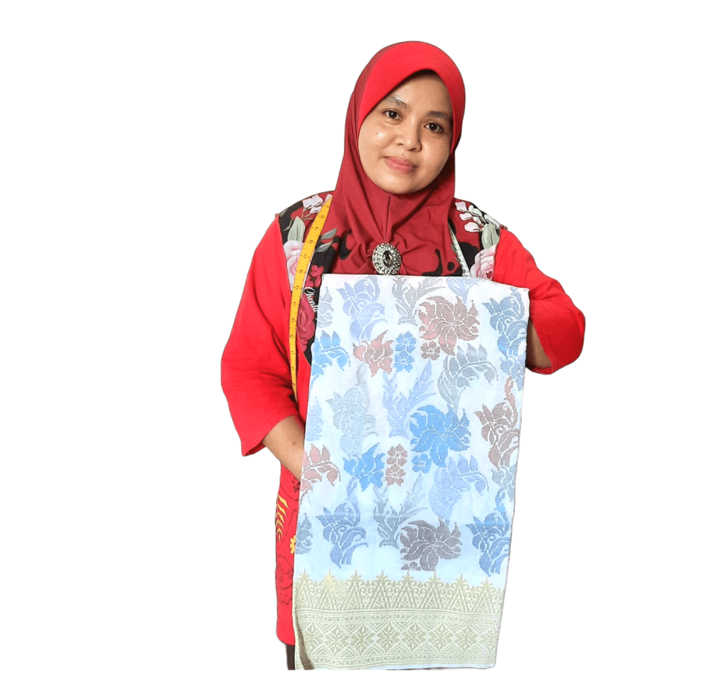 Rampai Sari 110 - Hitam Emas Mix Bunga - FAQI